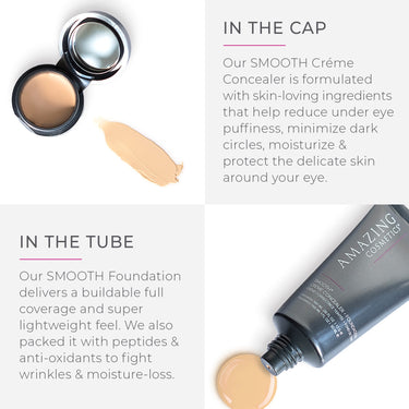 SMOOTH® Crème Concealer & Foundation Duo Complexion Makeup ...
